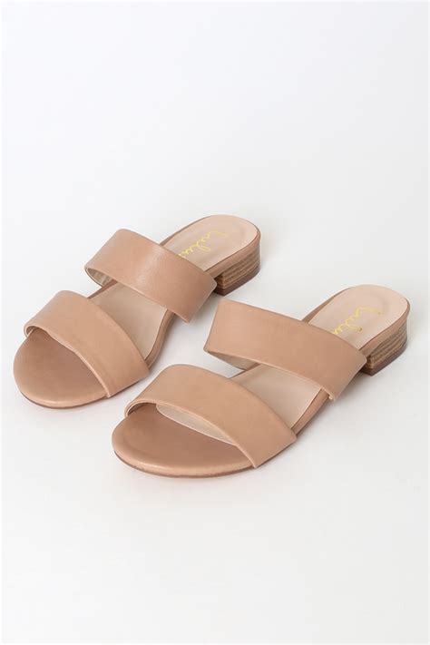 Cute Slide Sandals Light Nude Sandals Slide Sandals Lulus
