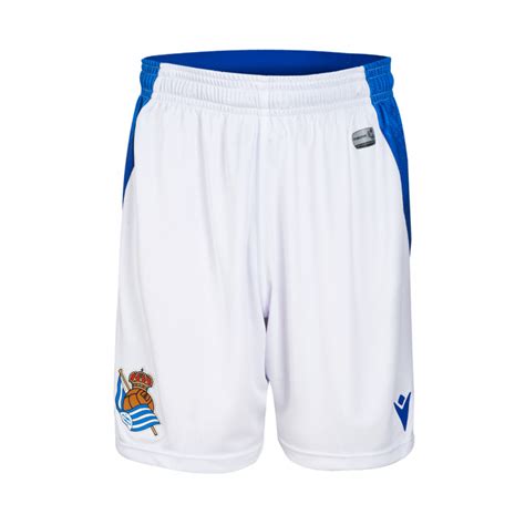 Pantaloncini Macron Real Sociedad de Fútbol Primera Equipación White Fútbol Emotion