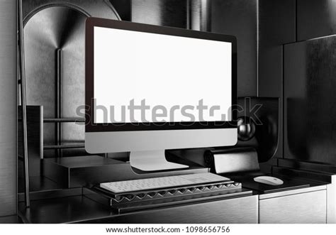 Blank Computer Desktop Keyboard Mouse On Stock Illustration 1098656756 Shutterstock