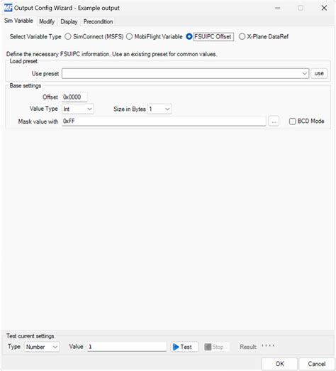 FSUIPC Offset MobiFlight Documentation