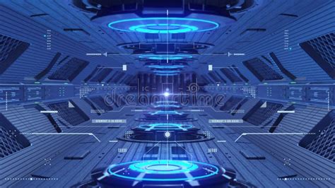 Hud Monitoring Screen Interface Spaceship Flight Through 4k Motion