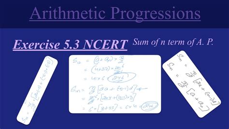 arithmetic progression class 10 how to find sum of n terms exercise