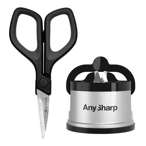 Anysharp Mini Scissors Kitchen Knife Sharpener Bundle Elite Black