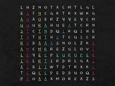 CONTINENTS Wordsearch