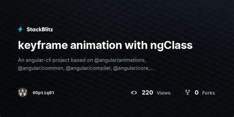 Keyframe Animation With Ngclass Stackblitz