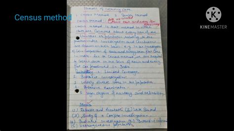 Methods Of Data Collection Census And Sampling Method Youtube