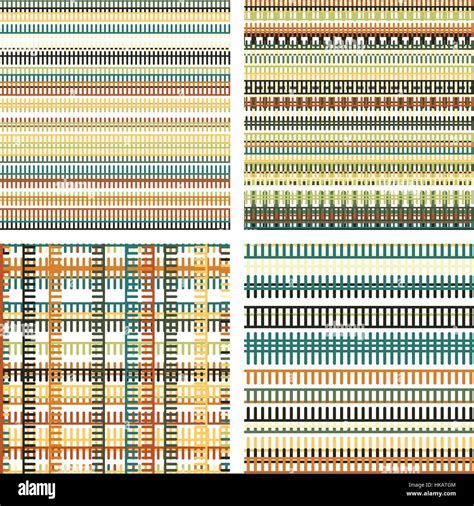Set Of 4 Different Colorful Geometric Seamless Patterns Vector Illustration Stock Vector Image