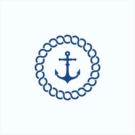 Projeto De Logotipo De âncora Vetor Premium