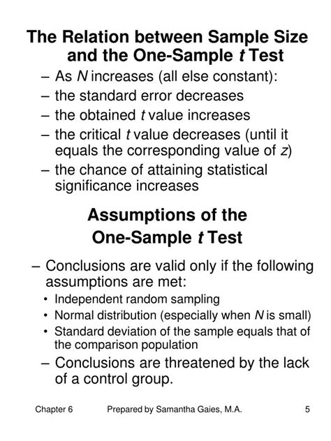 PPT Chapter The One Sample T Test And Interval Estimation PowerPoint Presentation ID