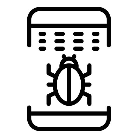 Bug In Smartphone Application Icon Outline Style 15665661 Vector Art At Vecteezy