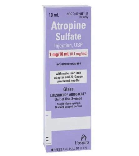 Atropine Sulfate Injection Usp Pfs Inj 1 Mgml At ₹ 450vial In Rangareddy