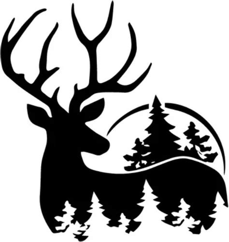 Hert In Het Bos Muursticker Raamsticker Autosticker Wit 12x12 Bol