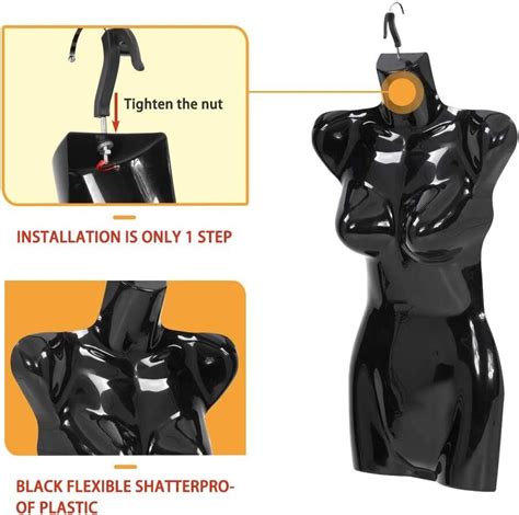 Pcs Female Mannequin Torso Hanging Hollow Back Body Torso Dress Form Display EBay