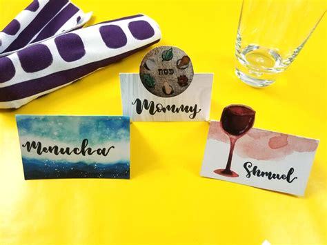 Passover Table Decorations Bundle 3 Styles Instant Download Pdf Printable Seder Napkin Rings And