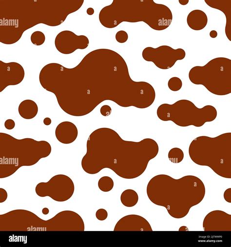 Cow Pattern With Brown Spots Dairy Print Cute Animal Seamless