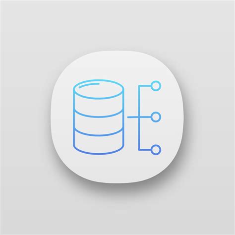 Relational Database App Icon UI UX User Interface Big Data Server