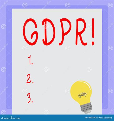 Handwriting Text Gdpr Concept Meaning General Data Protection