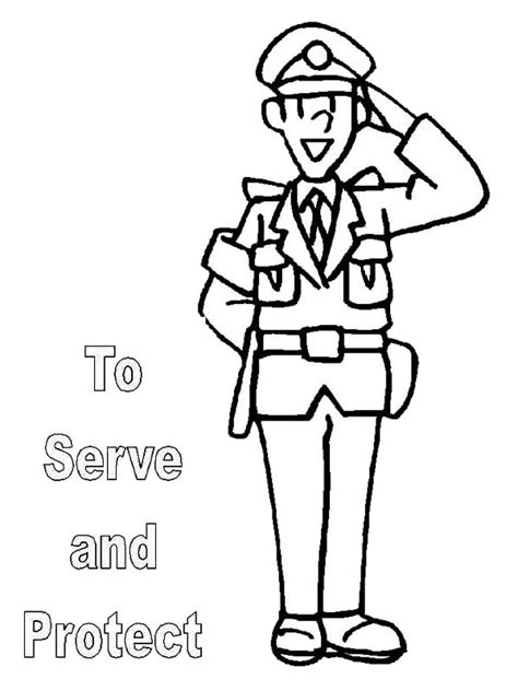 Coloring Pages Police Officer
