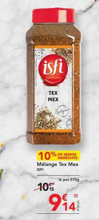 Promo Mélange Tex Mex Isfi Chez Metro Icataloguefr