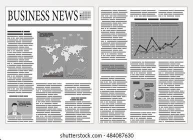 Graphical Design Newspaper Template Infographic Stock Vector Royalty
