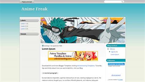 Anime Templates For Blogger Anime Freak Animedaisuki Anime Blogger Templates For Your Blog