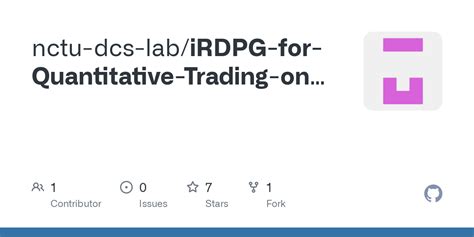 Github Nctu Dcs Lab Irdpg For Quantitative Trading On Stock Index Futures