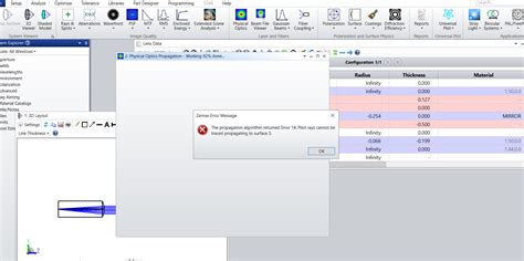 Propagation Algorithm Return Error 14 Zemax Community
