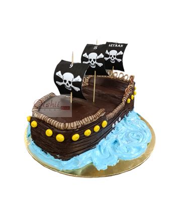 B035 Pirate Ship Cake Oishii Bakery