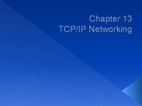 Chapter 13 Tcpip Networking Overview Introduction Network Interface
