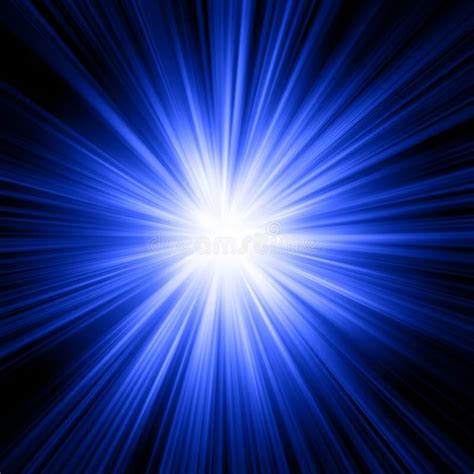 Abstract Blue Light Burst Background Stock Illustration Illustration