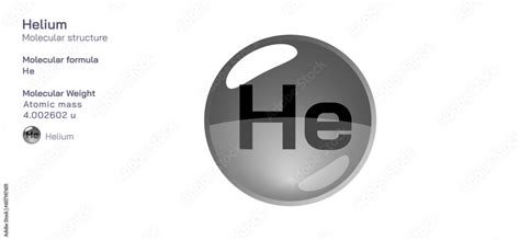 Helium Molecular Structure Formula Periodic Table Structural Molecular Formula Vector Design