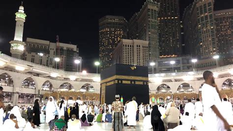 Sitting In Front Of Holy Kaaba At Night ♥ ᴴᴰ Beautiful View Of Masjid
