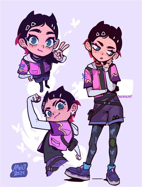 Clove Valorant Fanart Dorangenut Esboços Bonitos Desenhos