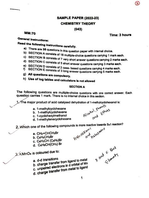 Chemistry 12 Pyq 1 Pdf