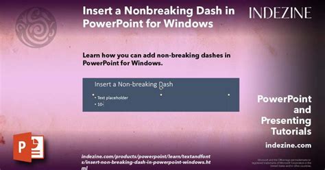 Geetesh Bajaj On Linkedin Insert A Nonbreaking Dash In Powerpoint For