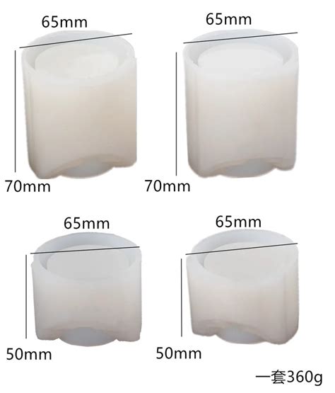 Diy 수제 콘크리트 촛대 실리콘 몰드 석고 에폭시 수지 캔들 홀더 주조 몰드 가정 공예 장식 4 개세트 네벨스톡
