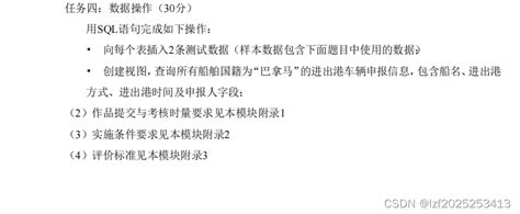 16 试题编号：2 16 《码头中心船货申报系统》进出港船只申报模块 技能抽查 csdn博客