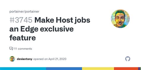 Make Host Jobs An Edge Exclusive Feature Issue 3745 Portainer
