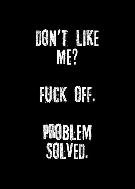 Rude Funny Quotes Solved Poster Picture Metal Print Paint By Team