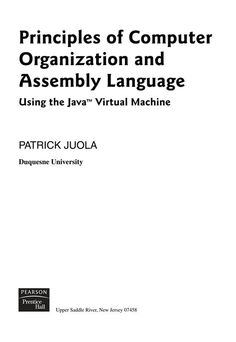 Solution Principles Of Computer Organization And Assembly Language