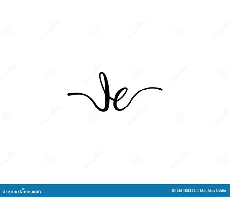 Handwriting Typography Jc Letter Logo Design Creative Trendy Vector Template Stock Vector
