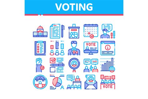 Voting And Election Collection Icons Set Vector Graphic By Pikepicture · Creative Fabrica