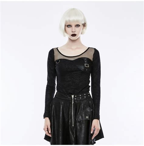 Punk Rock Black Hollowout Sweetheart Cut Long Sleeves Rebelsmarket
