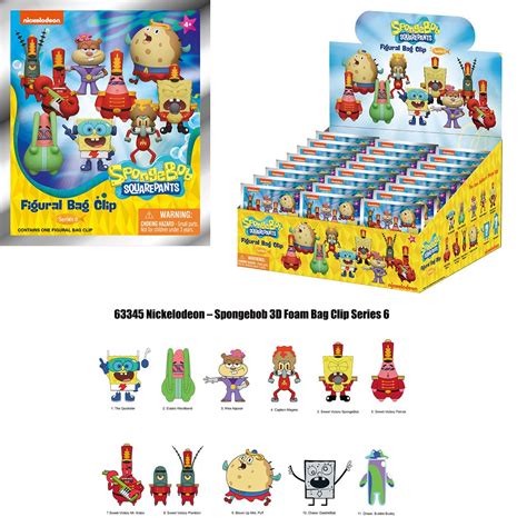 SpongeBob SquarePants Series D Foam Bag Clip Random Pack