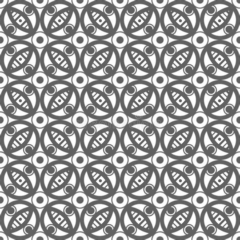 Abstract Seamless Pattern In Vintage Style Interlocking Shapes And Textures Stock Vector