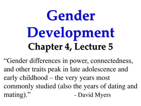 PPT Gender Development Chapter 4 Lecture 5 PowerPoint Presentation