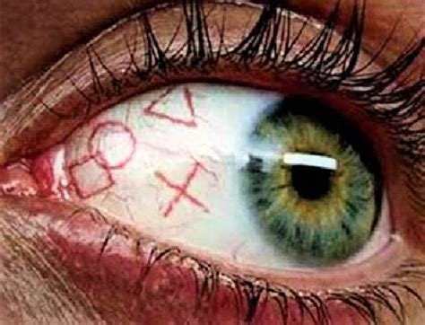 Contorno Del Tatuaje Del Globo Ocular