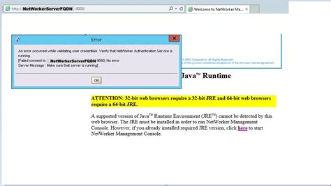Nmc Verify Networker Authentication Service Is Running Dell India