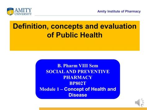 1 Definition Concepts And Evaluation Of Public Health Ppt