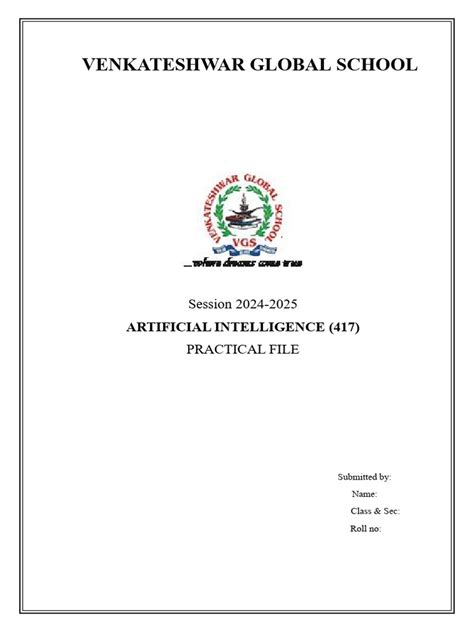 Practical File Ai Class 9 Pdf